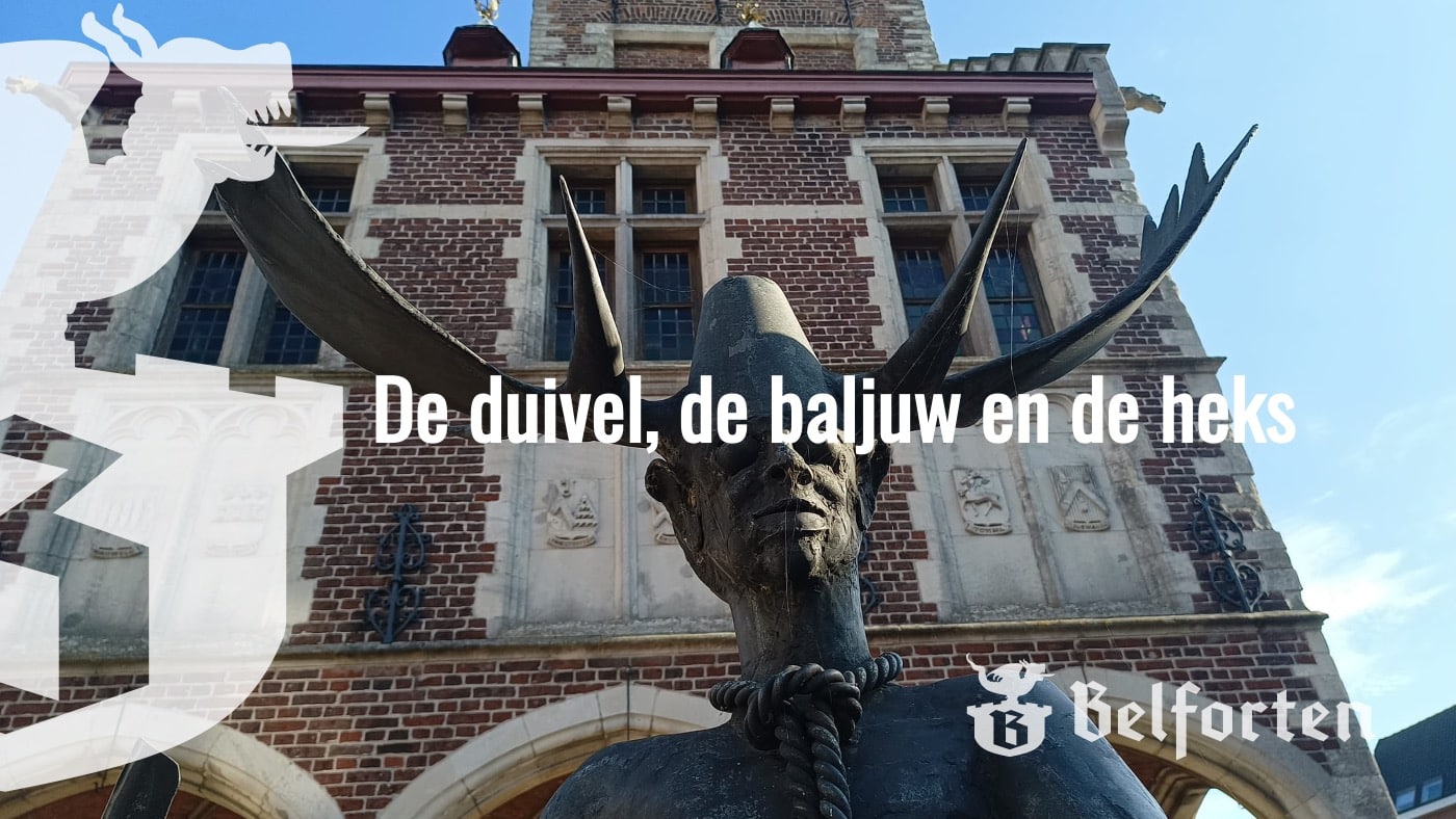De duivel de baljuw en de heksop de markt in Tielt